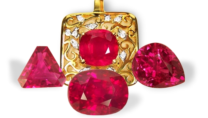 Jyotish, astrological gemstones: Untreated Ceylon sapphires, Burmese ...